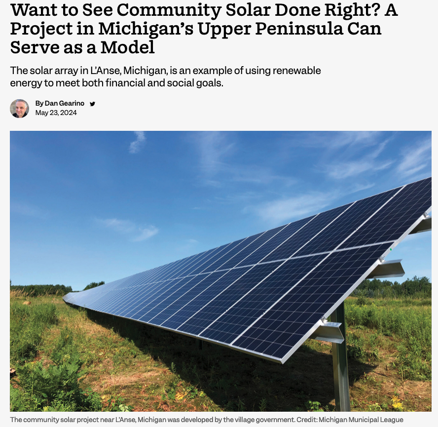 Featured: Want to See Community Solar Done Right? A Project in Michigan ...
